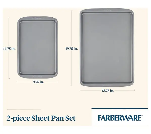 FARBERWARE Golden Bake Bakeware Nonstick Sheet An Set, 2-pc
