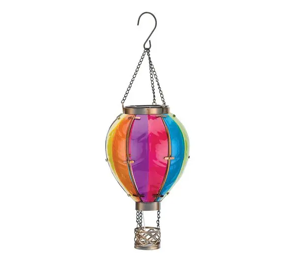 REGAL ART & GIFT Hot Air Balloon Solar Lantern Sm Rainbow - One-color