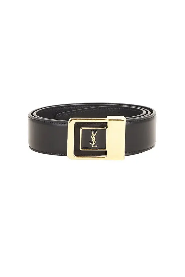 Saint Laurent La 66 Buckle Belt - Nero