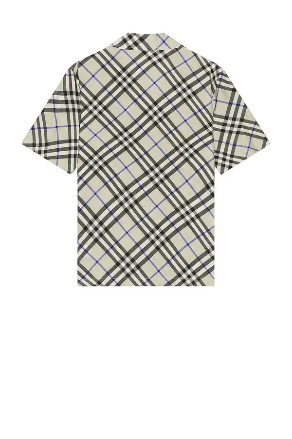 Burberry Check Shirt In Light Grey - Lichen Ip Check