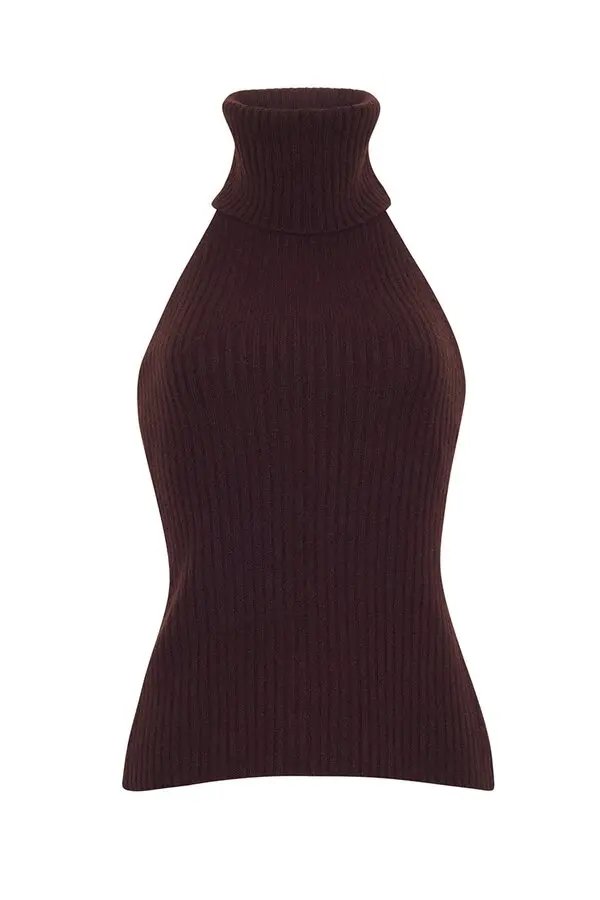 Cara Cara Samson Ribbed Top - Cocoa
