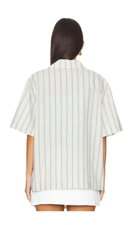 WAO Textured Stripe Camp Shirt