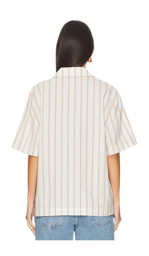 WAO Textured Stripe Camp Shirt