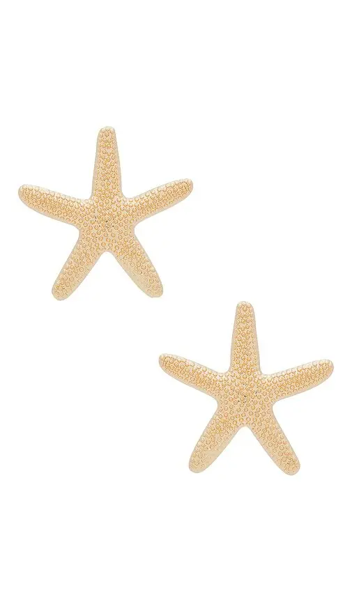 Ettika Starfish Stud Earrings - Gold