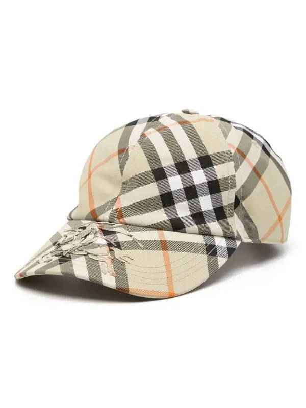 Burberry Button Check Pattern Cap Check Patterned Cap - Burberry - Unisex | WE IN STYLE main image 2