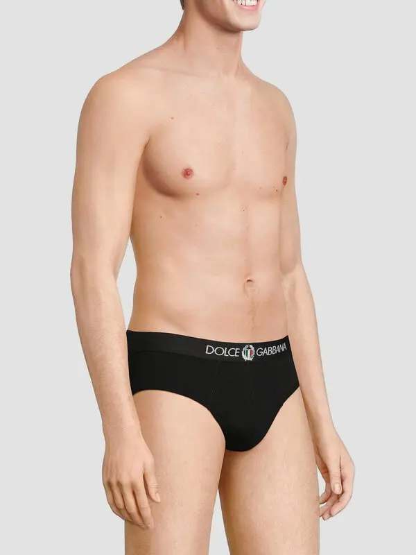 Dolce & Gabbana Logo Cotton-blend Briefs