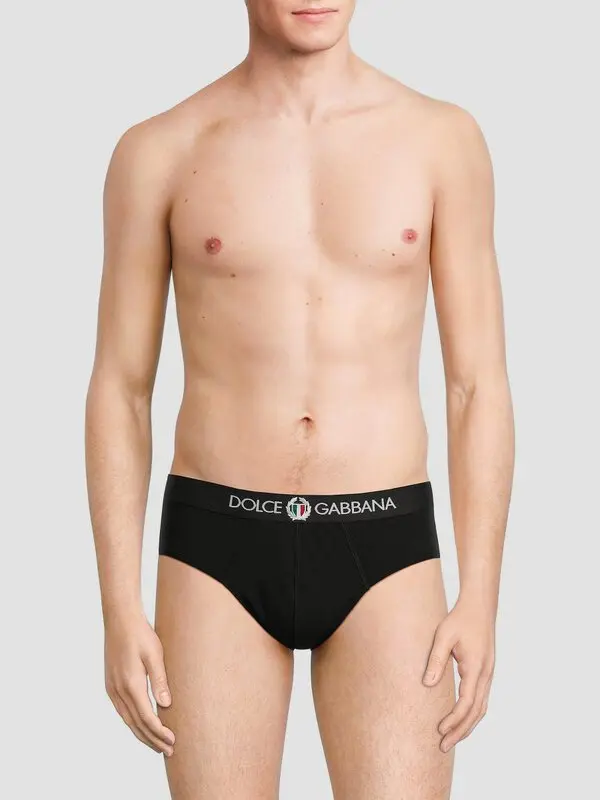 Dolce & Gabbana Logo Cotton-blend Briefs