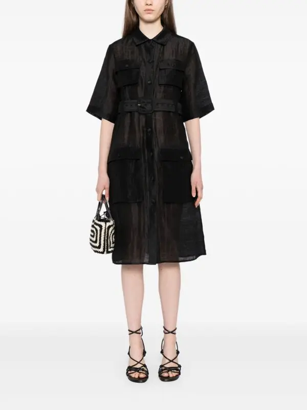 Cynthia Rowley Lisbon Shirt Dress - Black | Editorialist