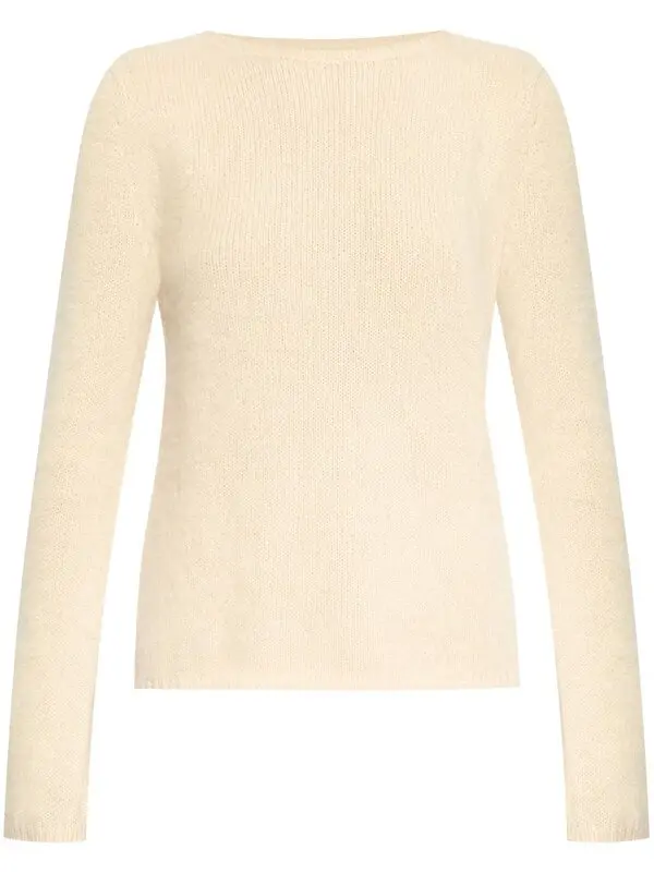 Blumarine Heart-detail Knitted Jumper - Neutrals