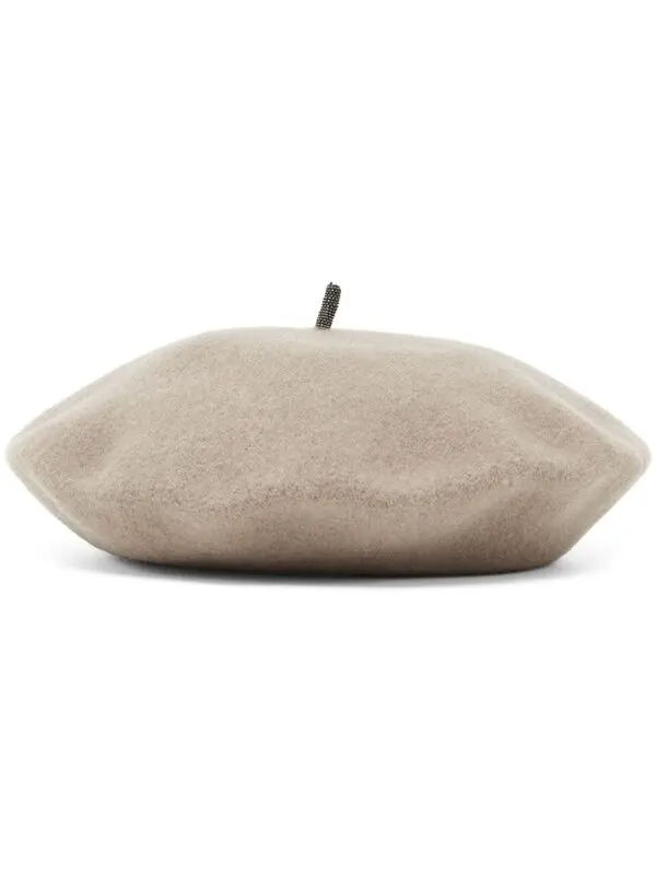 Brunello Cucinelli Wool Beret - Neutrals