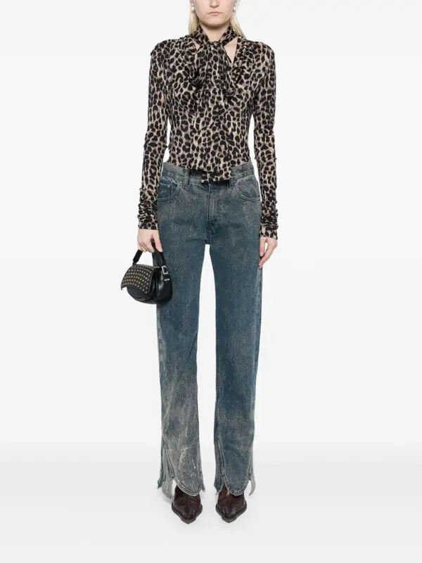 Blumarine Animalier-print Blouse - Brown