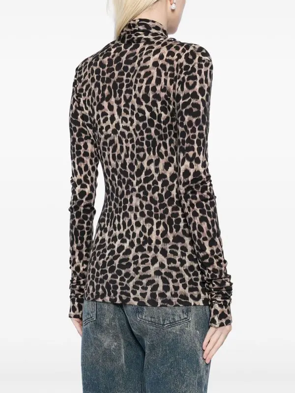 Blumarine Animalier-print Blouse - Brown