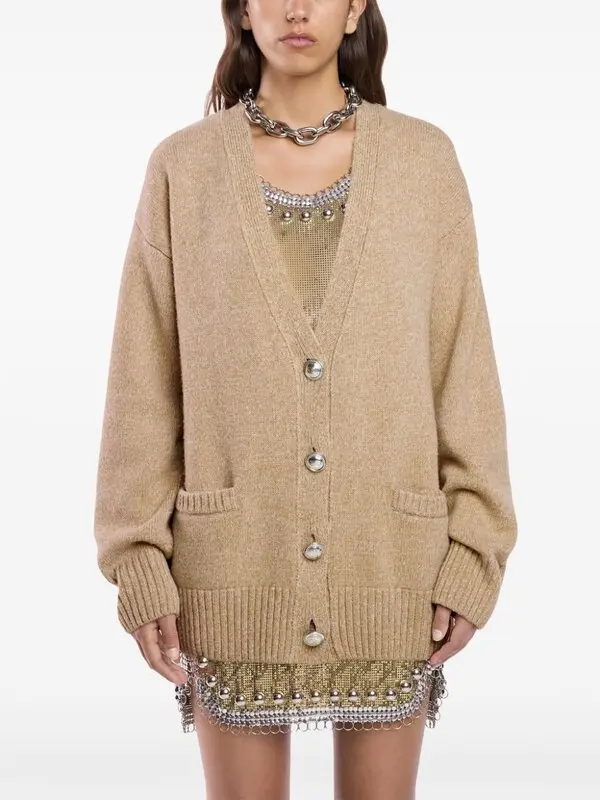 Rabanne Buttoned Cardigan - Neutrals