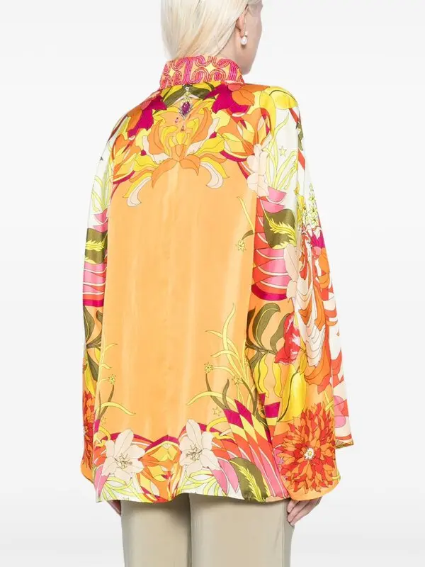 Camilla Floral-print Silk Shirt