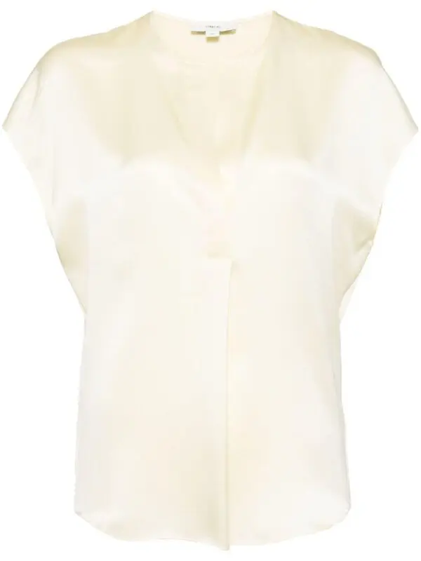 Vince Silk Blouse - Yellow
