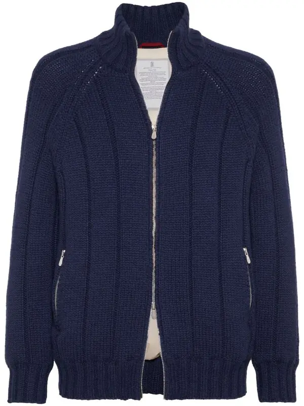 Brunello Cucinelli Ribbed-knit Cashmere Jacket