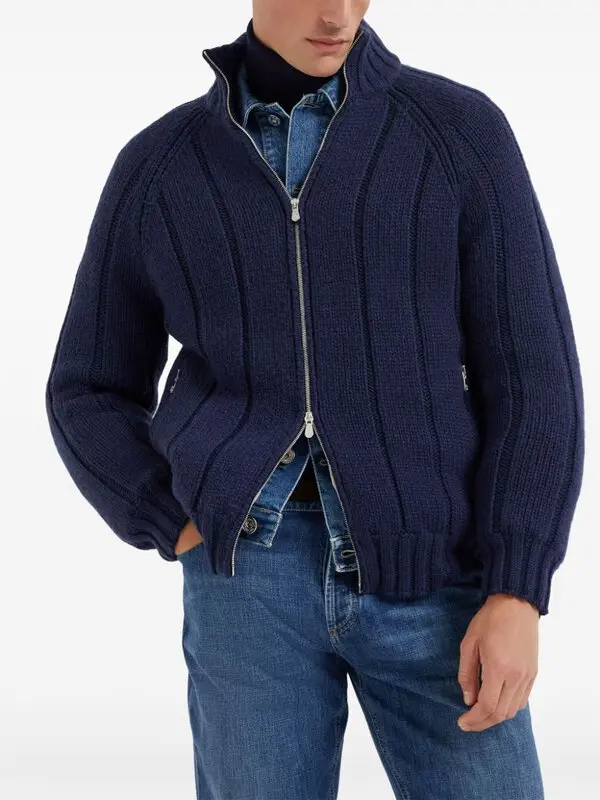 Brunello Cucinelli Ribbed-knit Cashmere Jacket