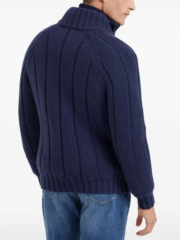 Brunello Cucinelli Ribbed-knit Cashmere Jacket