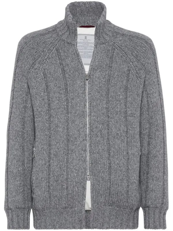 Brunello Cucinelli Ribbed-knit Cashmere Jacket