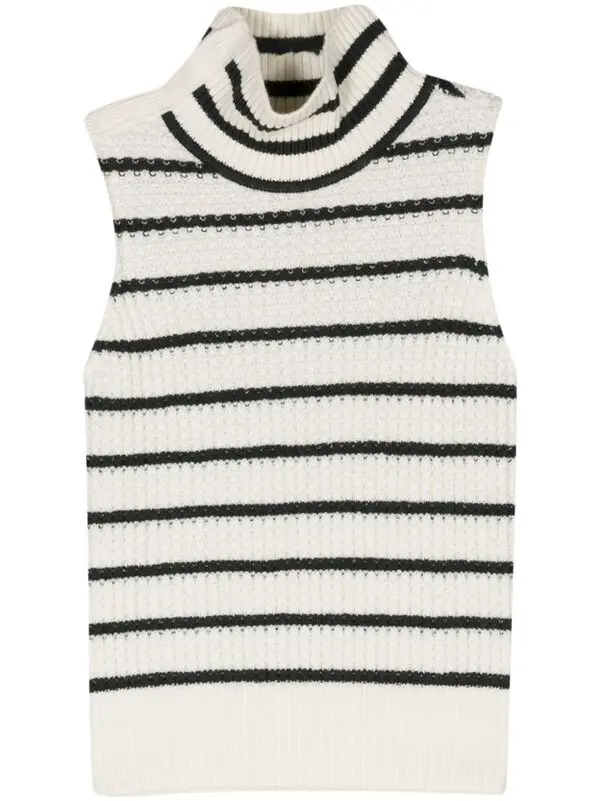 FORTE_FORTE Striped Sleeveless Blouse