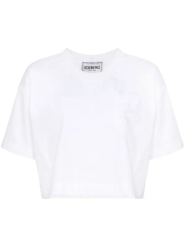 Iceberg Cropped Cotton T-shirt