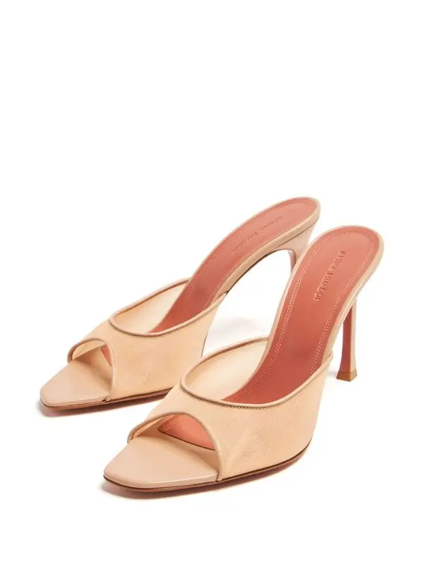 Amina Muaddi 95mm Alexa Mules - Neutrals