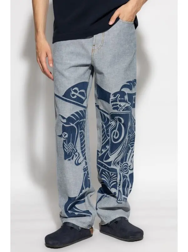 Burberry Equestrian Knight Motif Denim Jeans