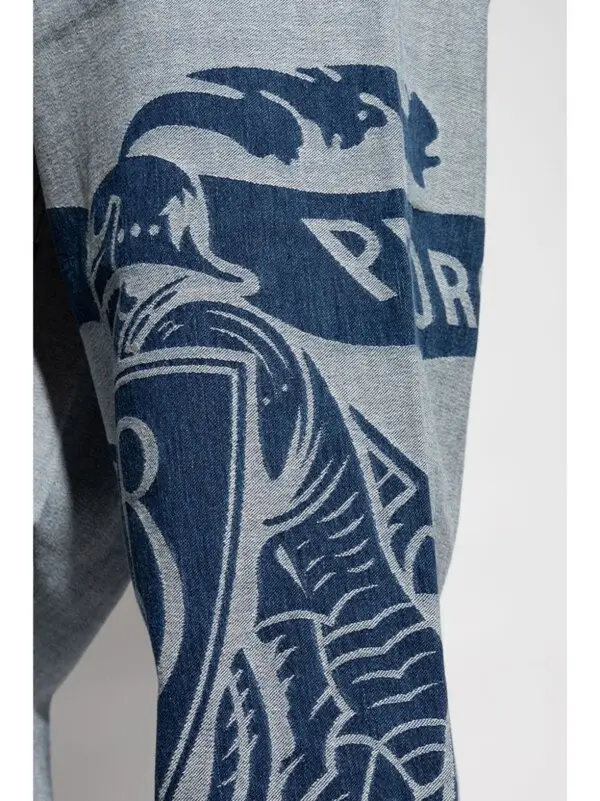 Burberry Equestrian Knight Motif Denim Jeans