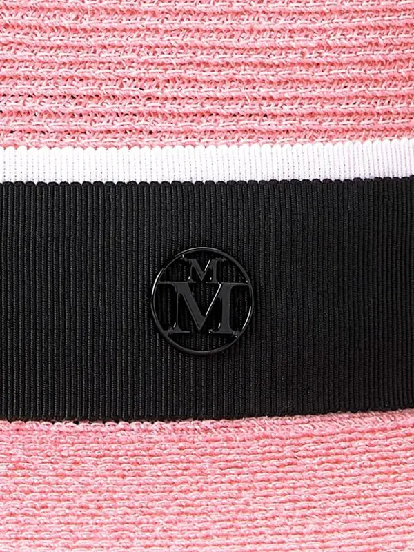 MAISON MICHEL André Straw Fedora Hat - Pink