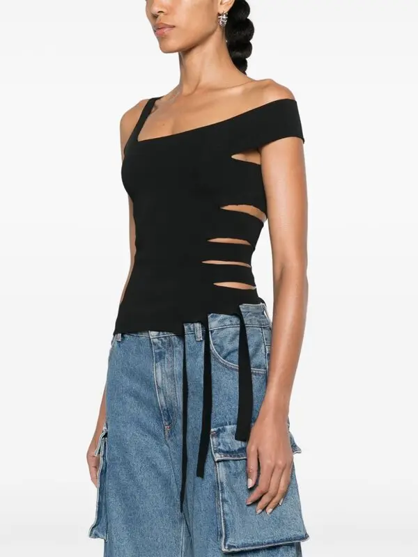 MUGLER Bandage Knitted Top