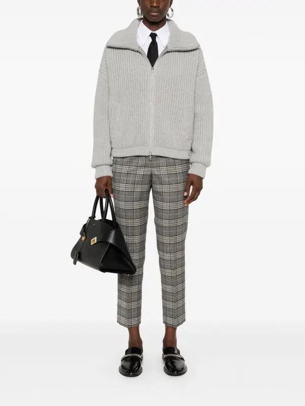 Peserico Plaid Trousers - Grey