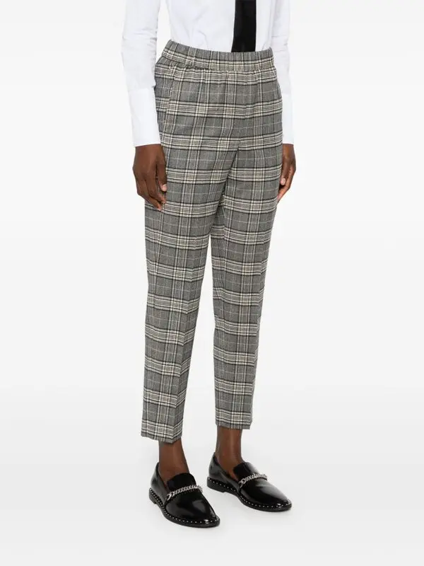 Peserico Plaid Trousers - Grey