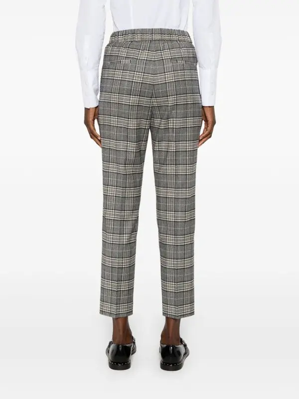 Peserico Plaid Trousers - Grey