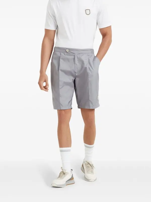Brunello Cucinelli Logo Patch Bermuda Shorts