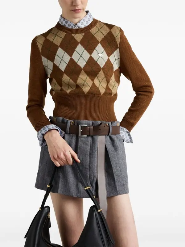 Prada Pinstripe-print Skirt