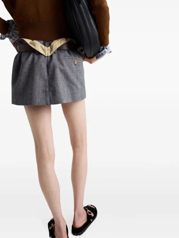 Prada Pinstripe-print Skirt