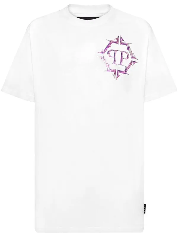 Philipp Plein Chrome Logo-print T-shirt - White