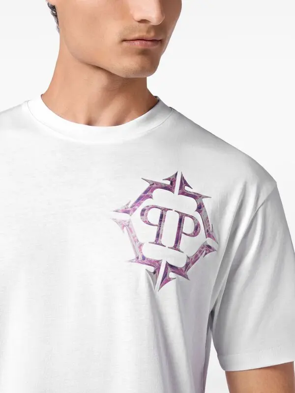 Philipp Plein Chrome Logo-print T-shirt - White