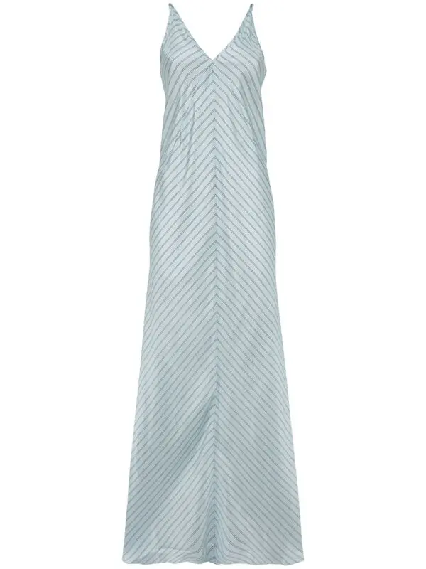 HERSKIND Striped Silk Dress