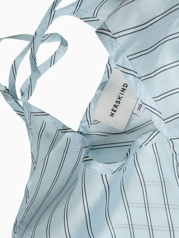 HERSKIND Striped Silk Dress