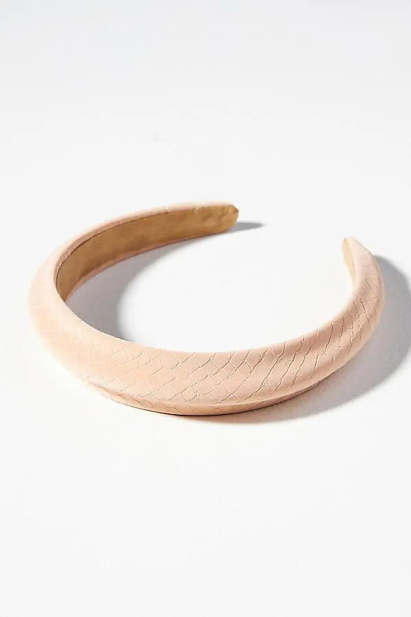 Anthropologie Textured Faux Leather Headband