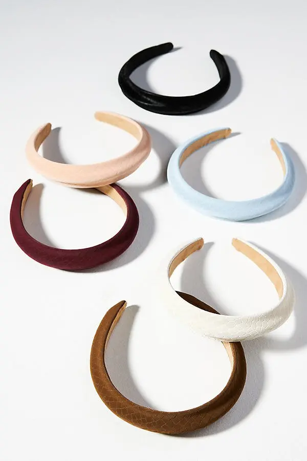 Anthropologie Textured Faux Leather Headband