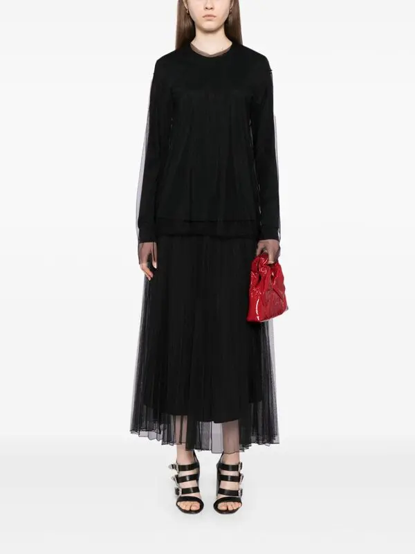 JNBY Tulle Long-sleeved T-shirt