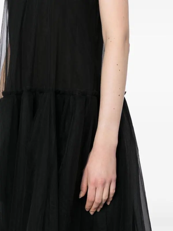 JNBY Sleeveless Tulle Overlay Dress - Black
