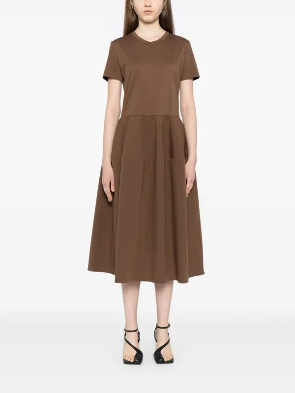 JNBY Short Sleeve A-line Dress - Brown