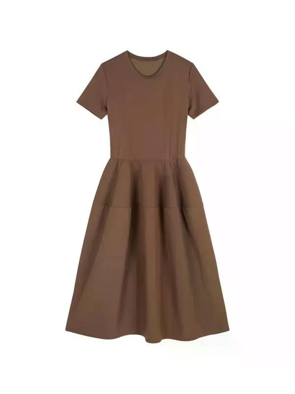JNBY Short Sleeve A-line Dress - Brown