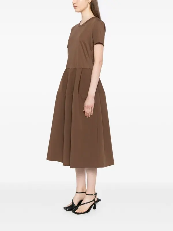 JNBY Short Sleeve A-line Dress - Brown