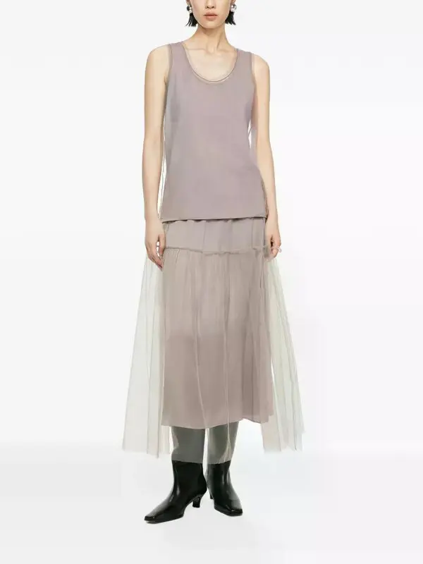 JNBY A-line Tulle Midi Skirt