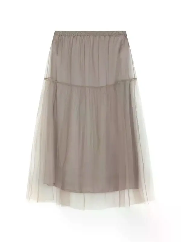 JNBY A-line Tulle Midi Skirt