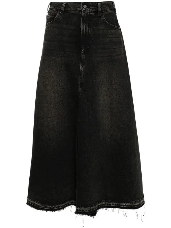 JNBY Distressed Maxi Denim Skirt
